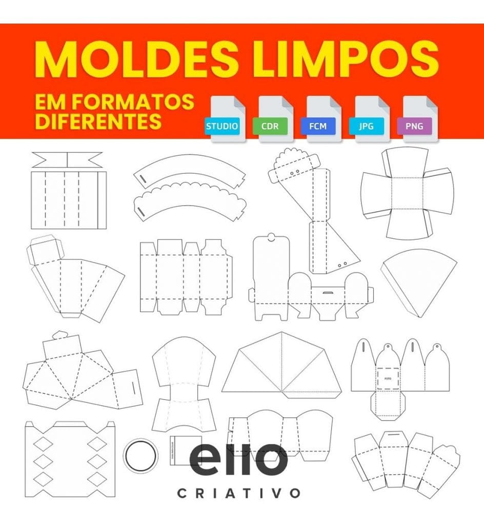 60 Moldes Limpos Para Scanncut Silhouette Diversos Formatos - Ello Criativo