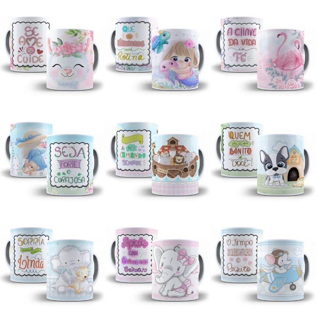Estampas Caneca Frases Motivacionais Fofas Cute Psd Editável - Ello ...