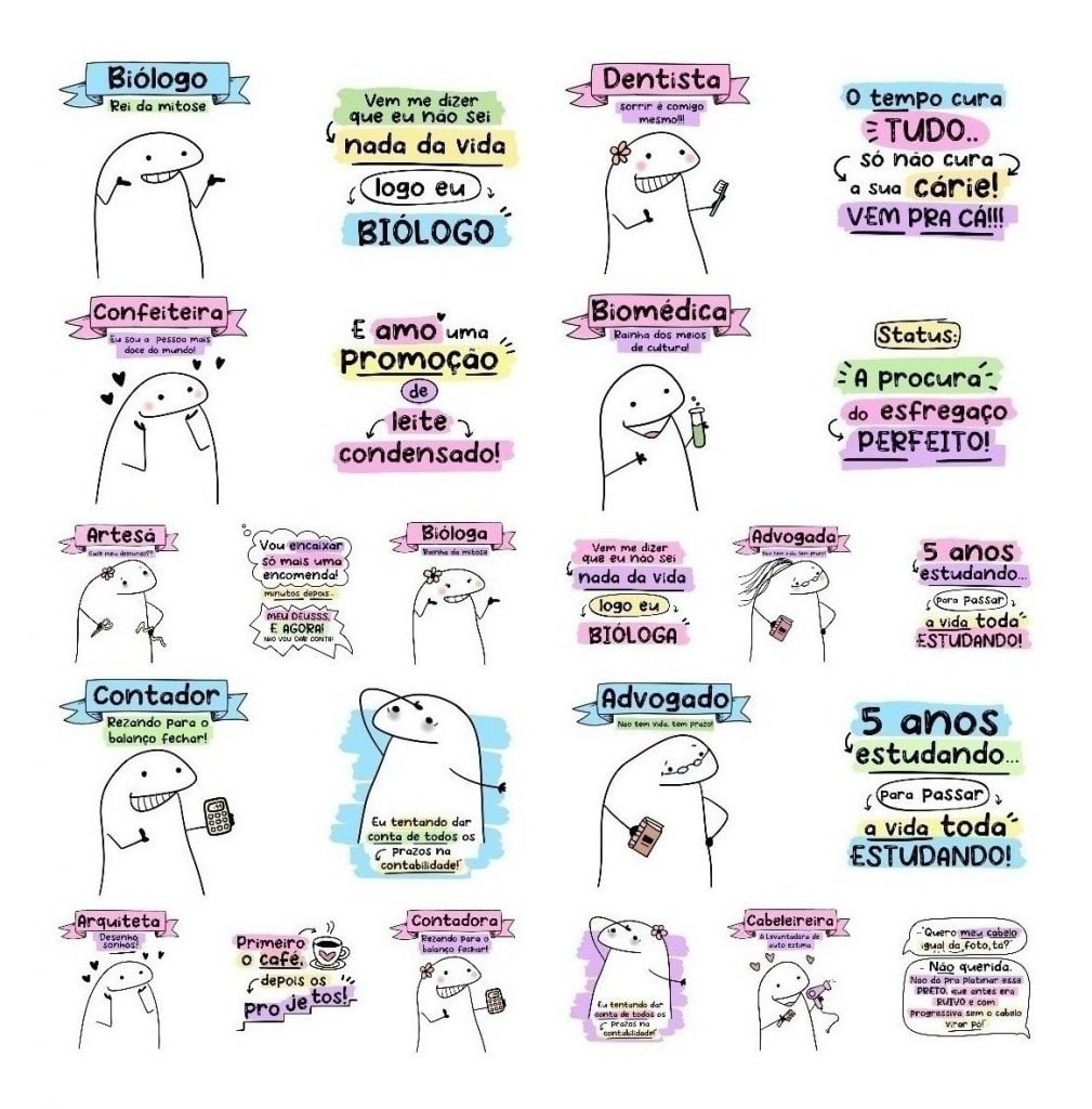 Pack Digital + 200 Arquivos Flork Profissões Figuras Frases - Ello Criativo