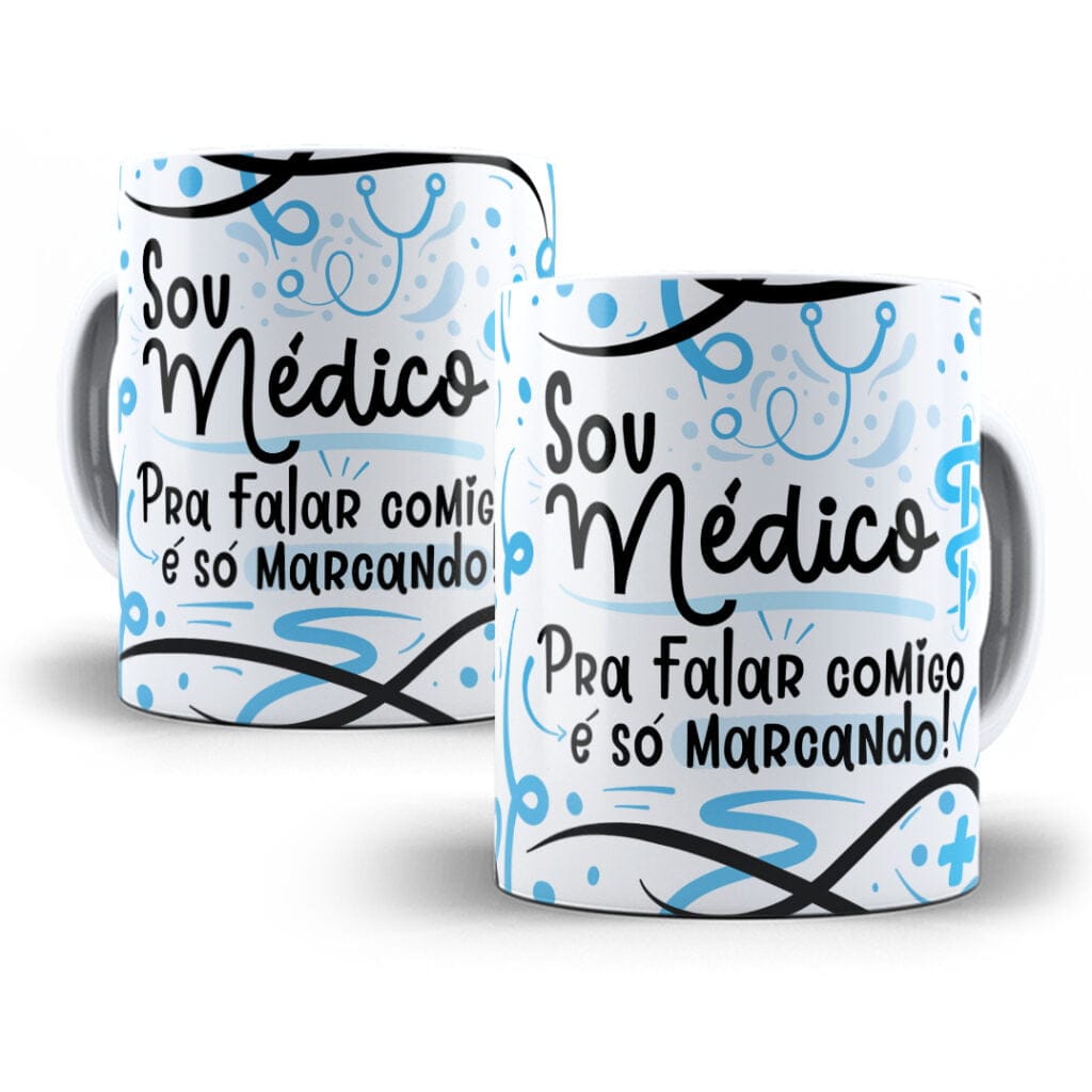 Arte Sublimacao Caneca Medico Flork Profissoes PNG