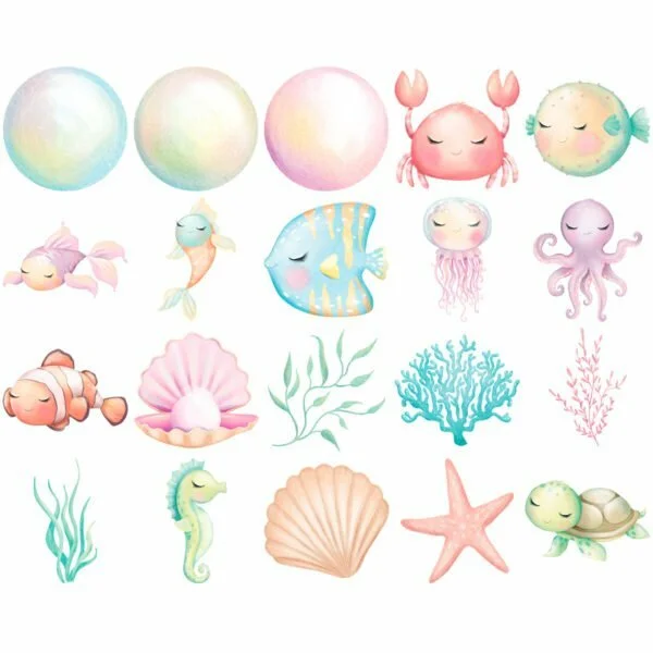 Kit Digital Fundo do Mar Imagens Png Para Personalizados - Ello Criativo