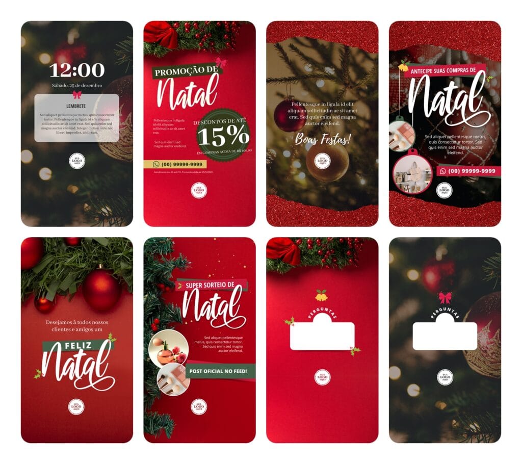 Modelos Canva Natal 50 Templates Editáveis Stories - Ello Criativo
