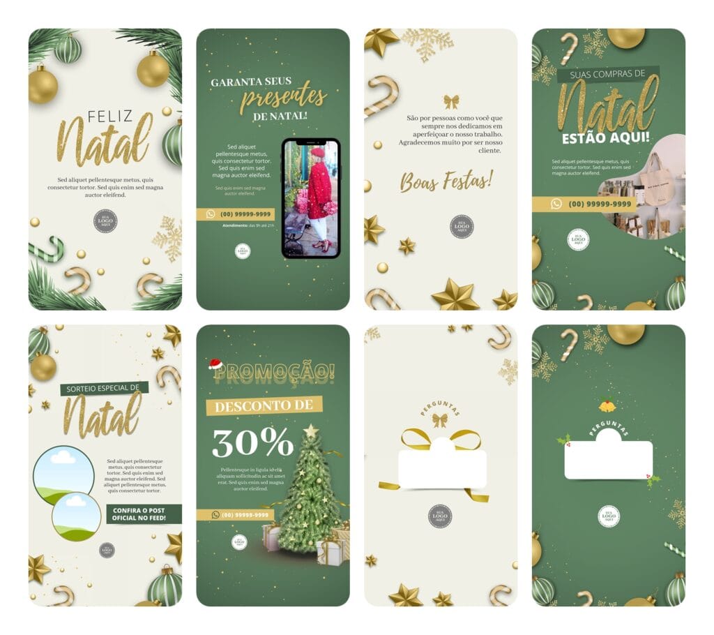 Modelos Canva Natal 50 Templates Editáveis Stories - Ello Criativo